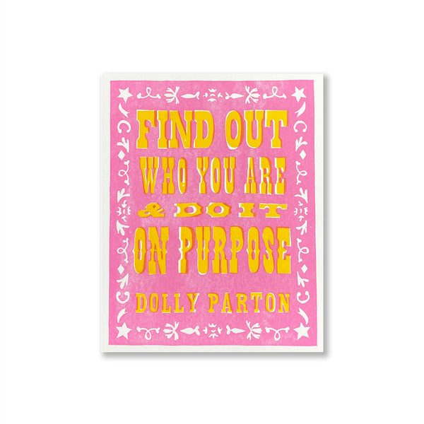 Dolly Parton Quote 8x10 Print - Base Camp Printing Co.