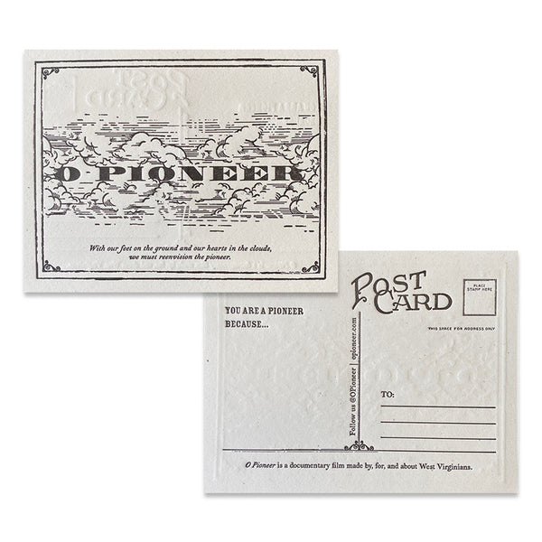 O Pioneer Postcard - Base Camp Printing Co.