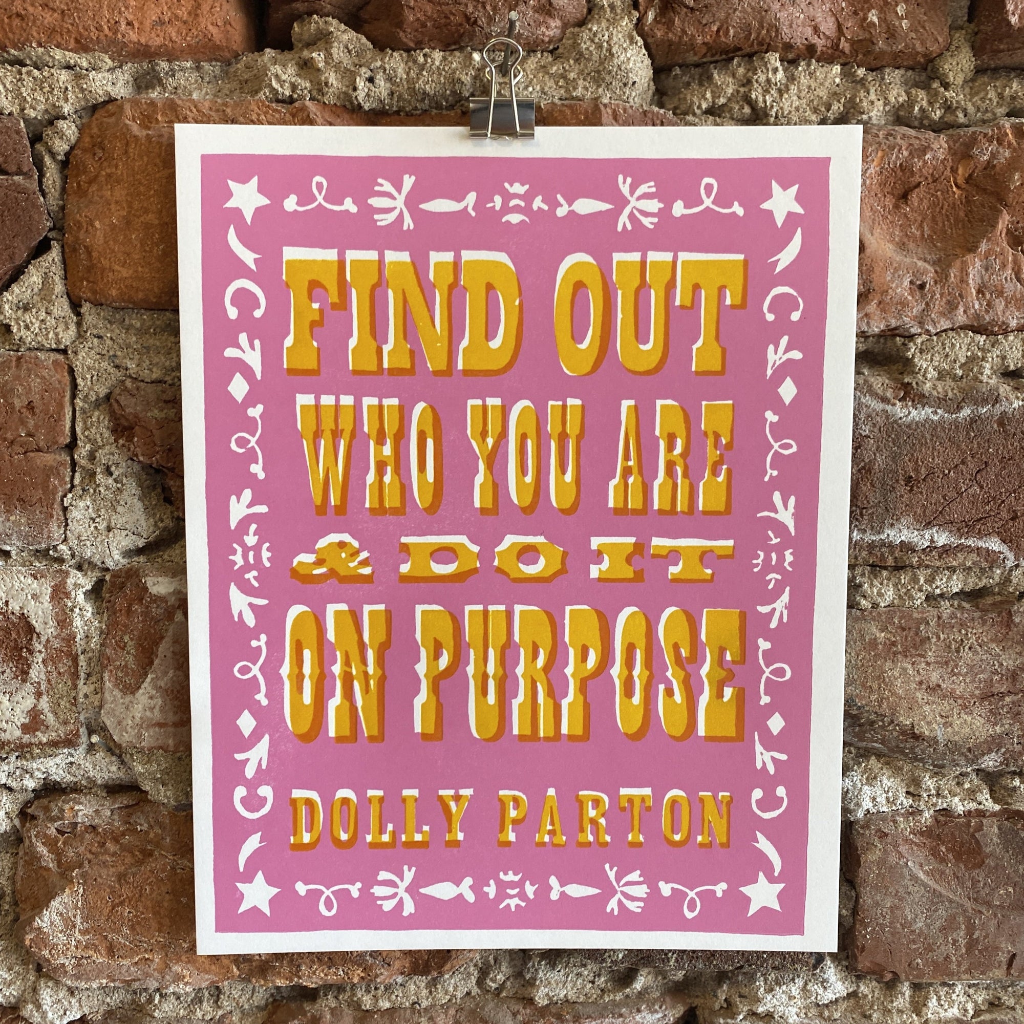 Dolly Parton Quote Print - Base Camp Printing Co.